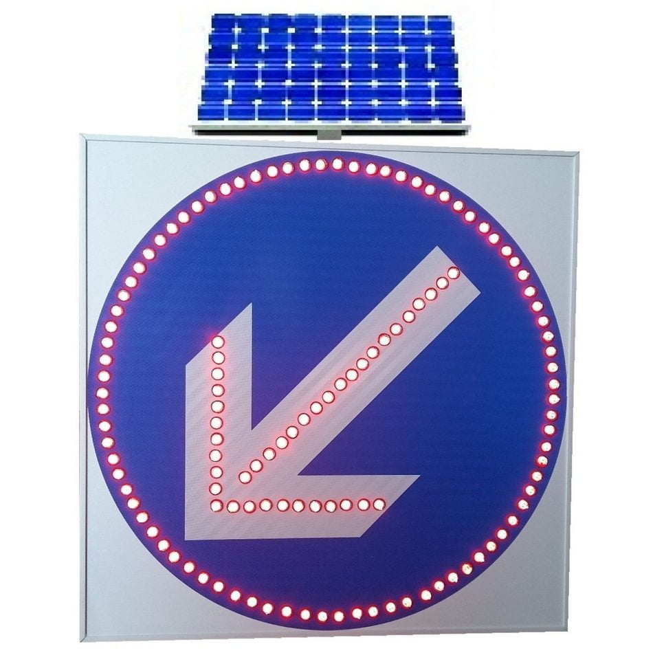 Solar Traffic Arrow Sign keep right and left 120*150cm 5700 25 | UAT MTP